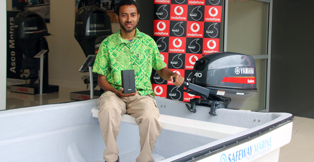 All smiles for Nadiri as he walked away with a fiberglass boat and ...