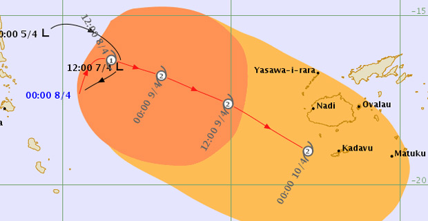 Trough of low pressure continues to affect Fiji