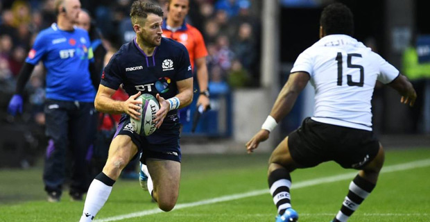 Two yellow cards and a hat trick from Scotland winger cost Fiji first ...