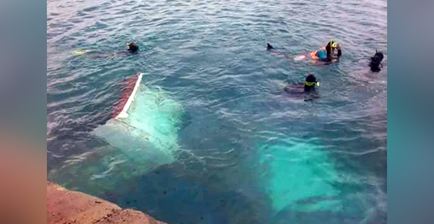 Driver of truck which plunged into sea from Vunisea Jetty airlifted to ...