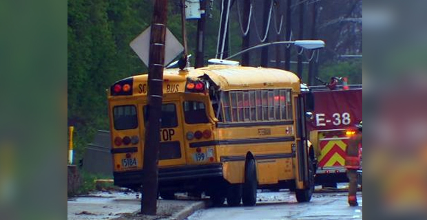 12 children injured 1 in critical condition after a multi‑vehicle accident involving school bus ...