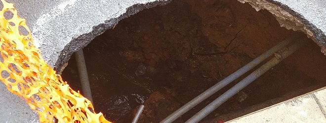 Reinstatement work at sinkhole in Kaudamu junction underway