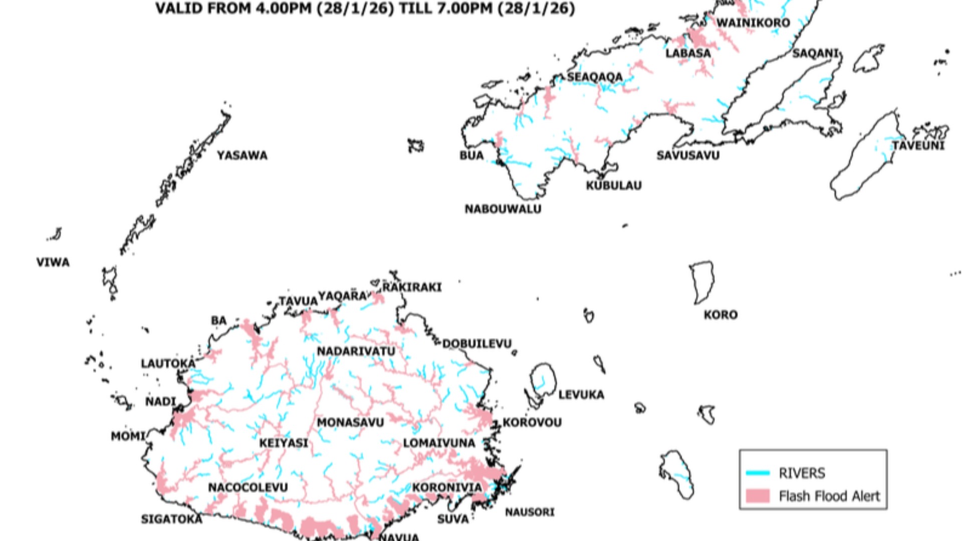Heavy Rain Warning Flash Flood Alert remains as TD07F affects Fiji ...
