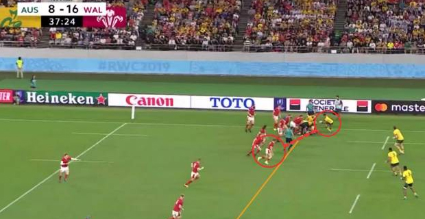Australian rugby pundits were wrong that Davies was offside