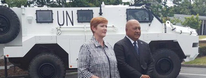 Three Bushmaster 4x4 armoured vehicles will arrive in Fiji this month