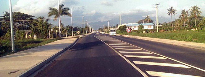 Newly constructed 2 lane road now complete
