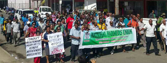 About 100 people turn up to NFU protest march in Labasa