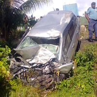 Driver hospitalized after Laqere accident