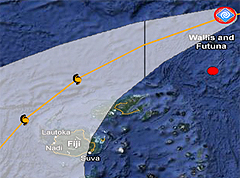Tropical Cyclone Evan continues towards Fiji