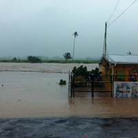 A severe flood warning remains in force for Navua River
