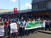 About 100 people turn up to NFU protest march in Labasa