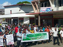 About 100 people turn up to NFU protest march in Labasa