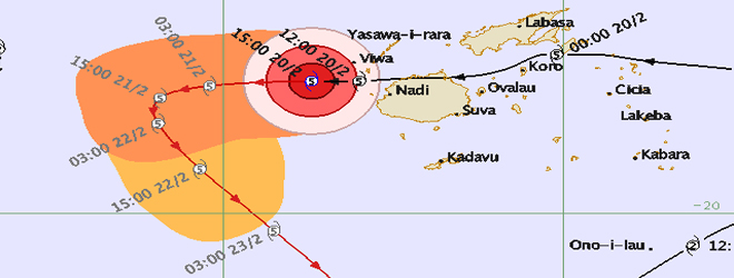 Tropical Cyclone Winston continues to move away from the Fiji group